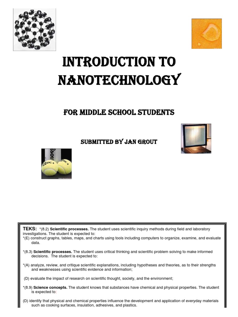 Nanotechnology Lesson For MS Students | PDF | Nanotechnology | Science