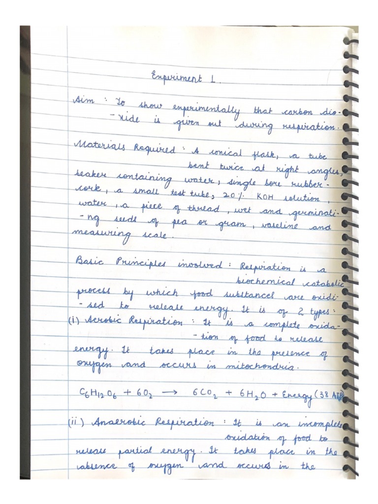 Biology Experiment 1 Practical Class 10 | PDF