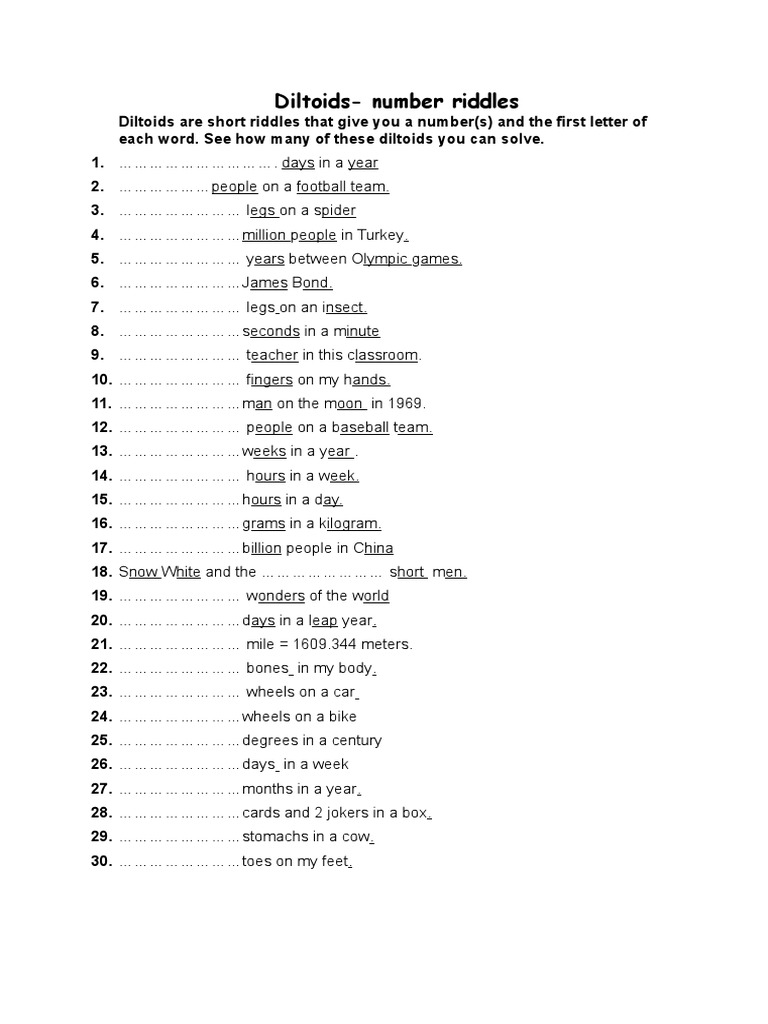 Number Riddles | PDF