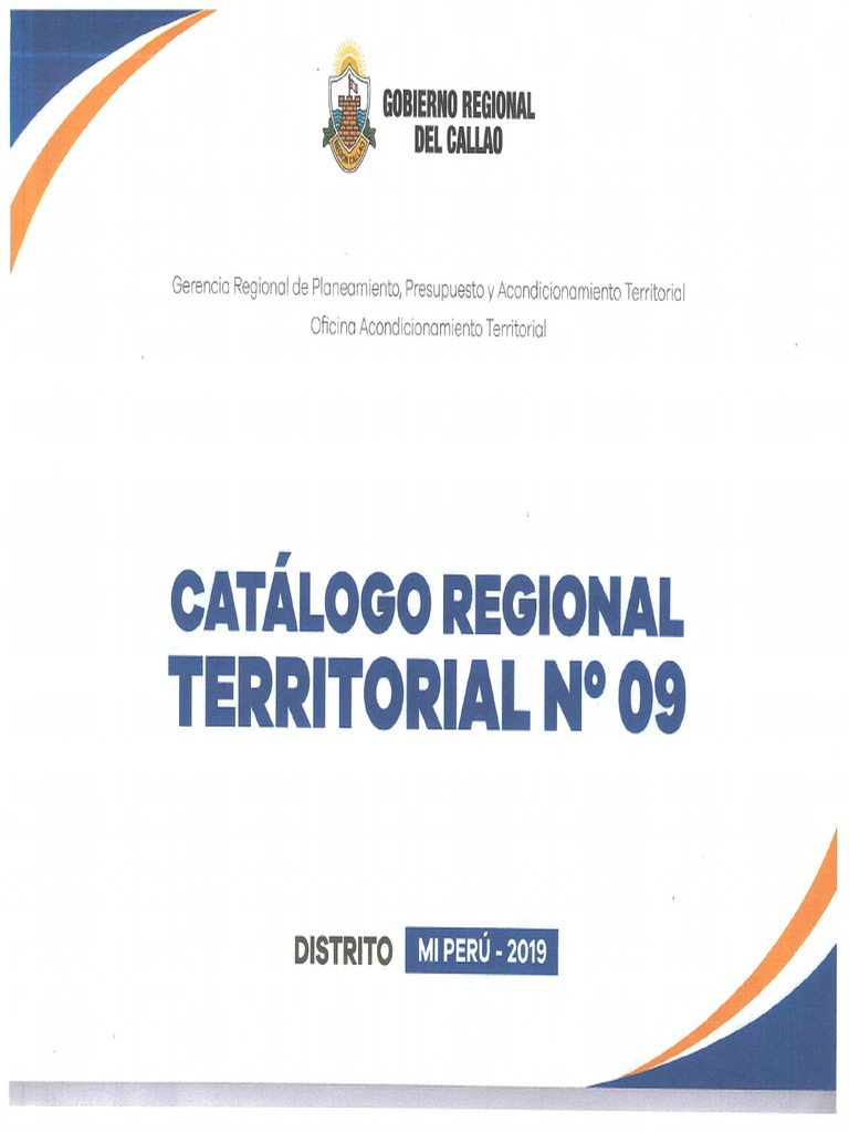 Catalogo Regional Territorial Distrito Mi Peru | PDF