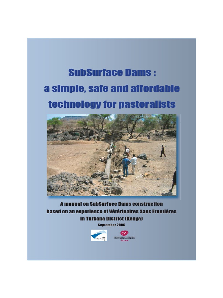 Sub Surface Dams - A Simple Safe and Affordable Technology For ...
