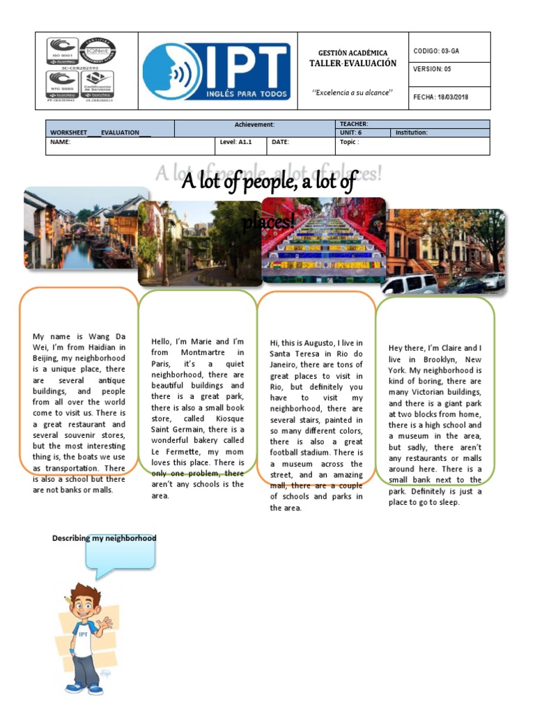 Neighborhood Descriptions Compared | PDF