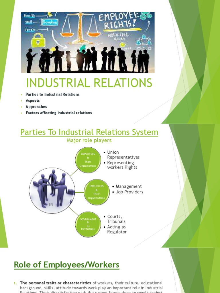INDUSTRIAL RELATIONS PPT 2-Unit 1 PDF | PDF | Industrial Relations ...