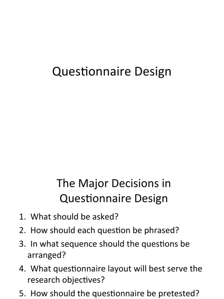 11.questionnaire Design | PDF