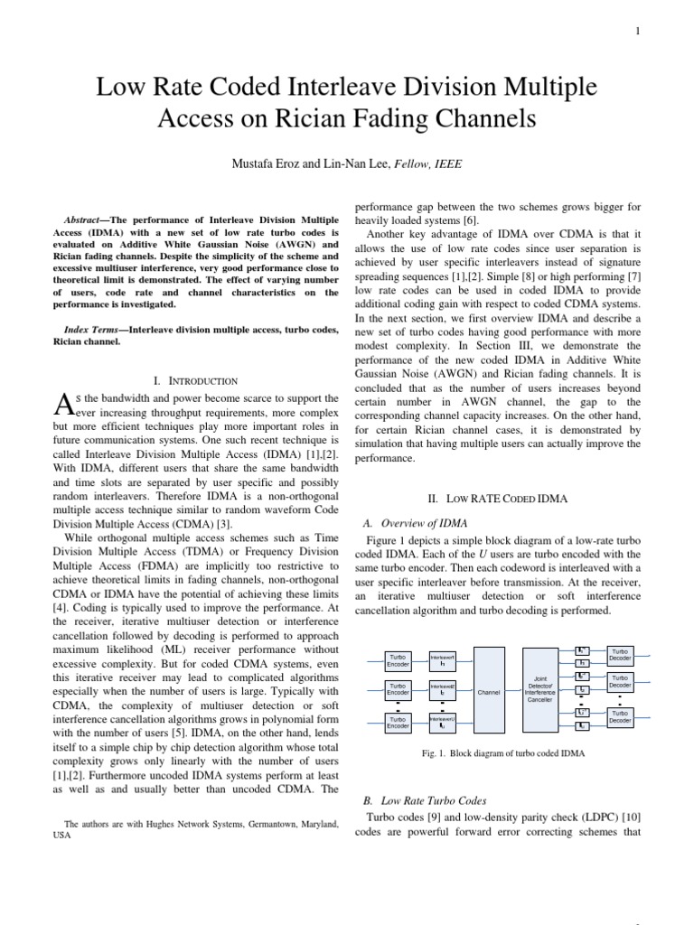 Low Rate Coded Interleave 2 | PDF | Channel Access Method | Low Density Parity Check Code
