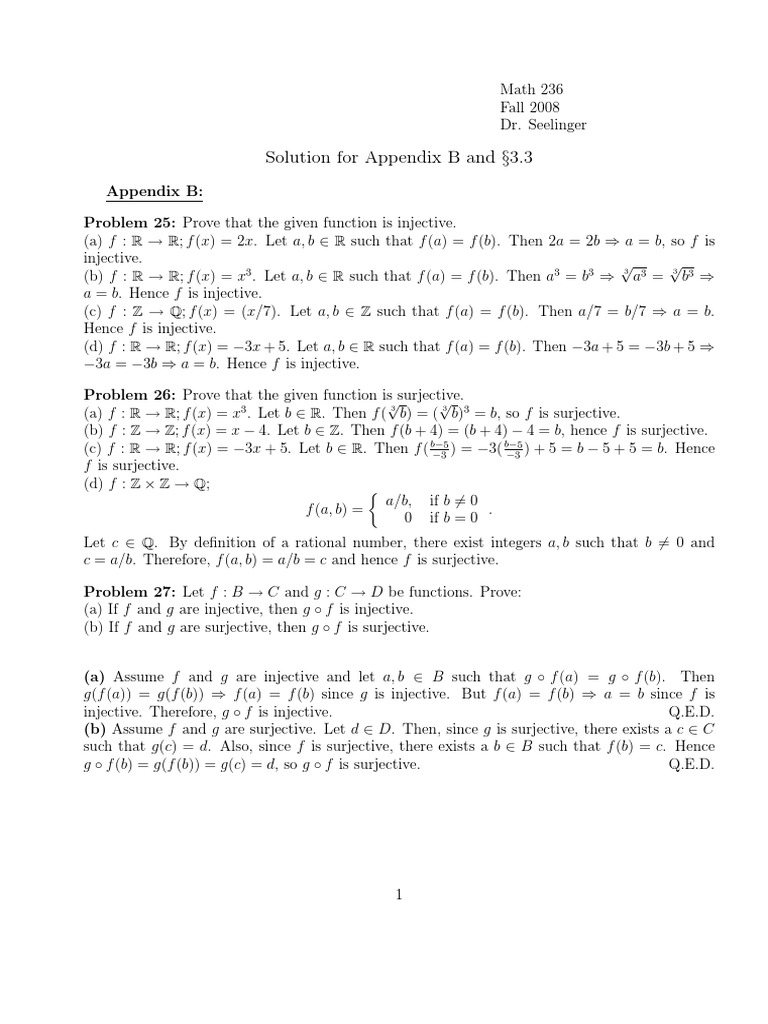 Proofs Of Functions Being Injective Surjective And Isomorphisms Between Mathematical