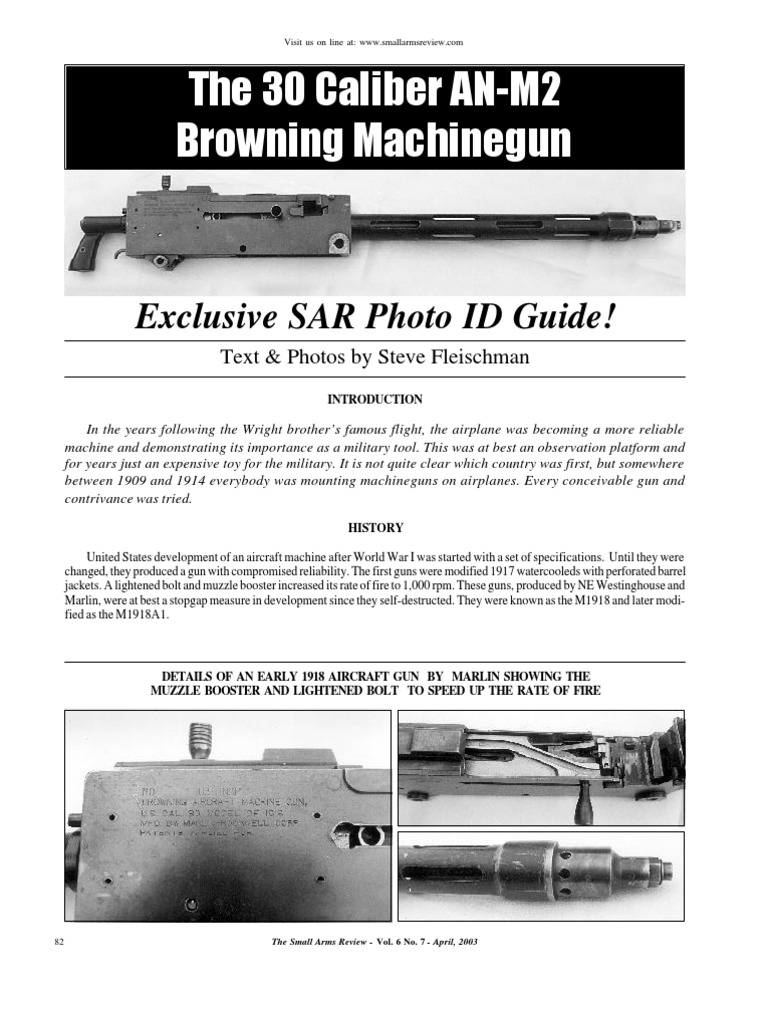 The 30 Caliber AN-M2 Browning Machinegun: Exclusive SAR Photo ID Guide ...