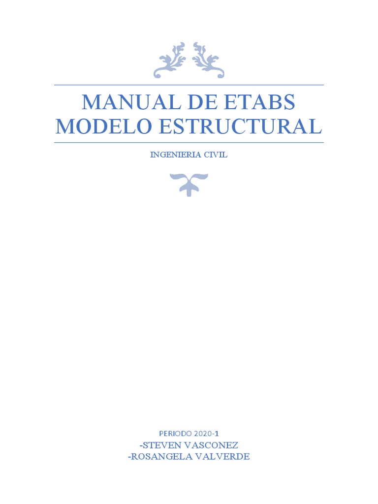 Manual de Etabs Modelo Estructural | PDF | Ajedrez | Física