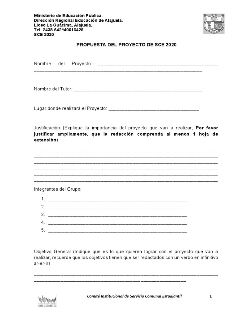 Servicio Comunal Estudiantil 2020 PDF | PDF | Educación avanzada