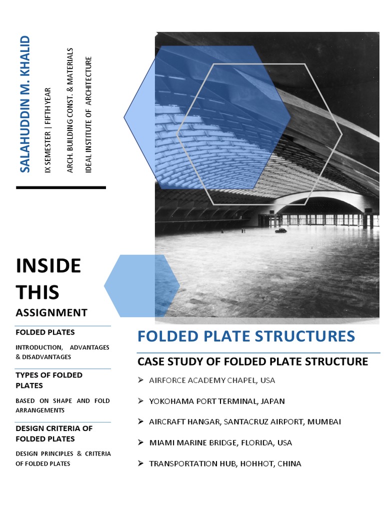 Folded Plate Structures - Salahuddin | PDF | Building Engineering ...