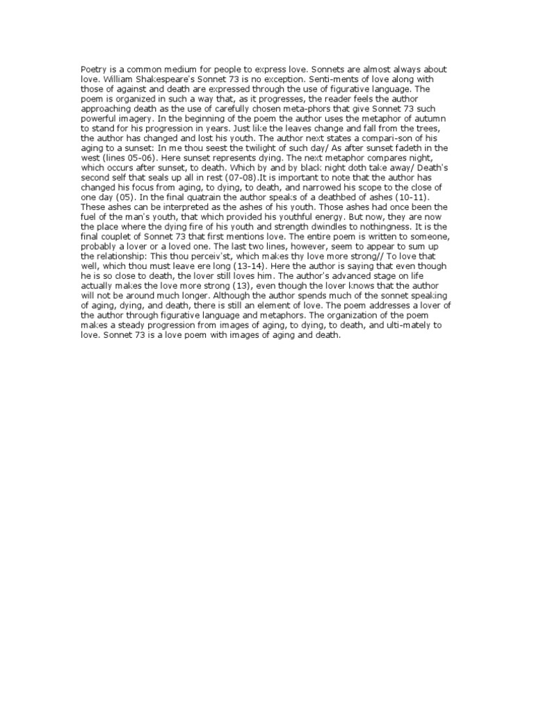 Sonnet 73 | PDF