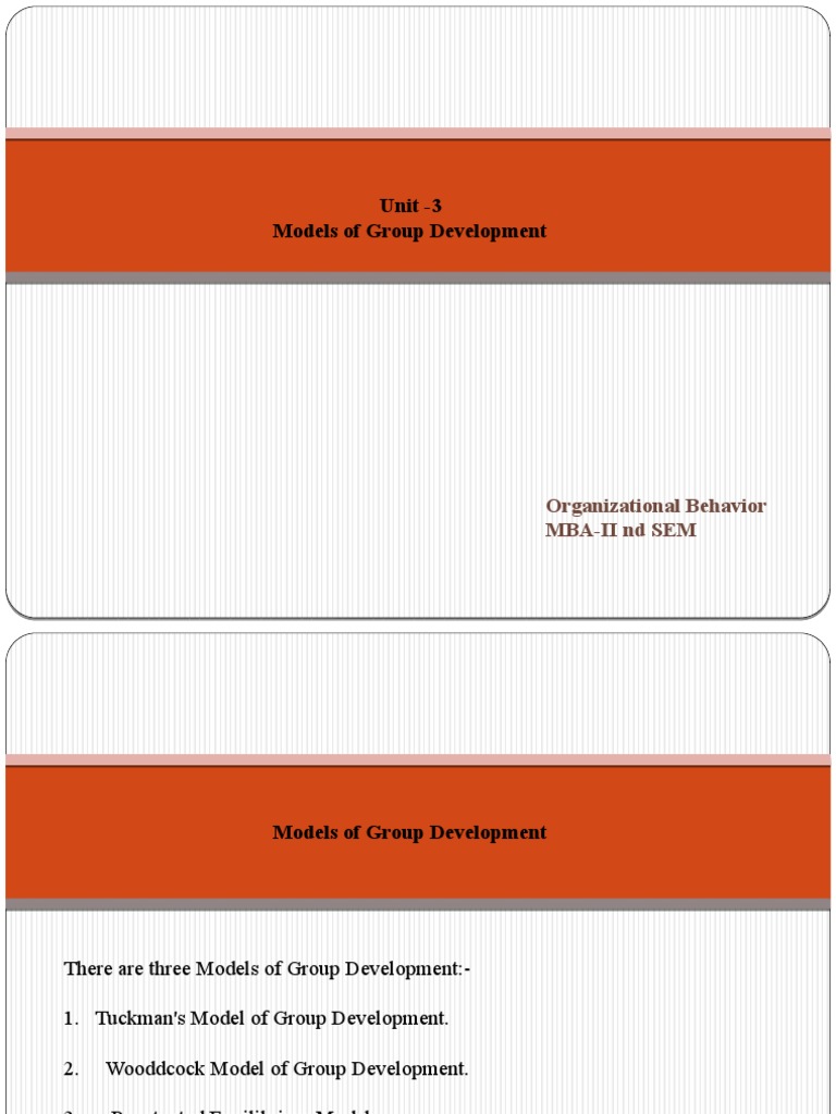 Group Development Models in Organizations | PDF | Goal | Applied Psychology