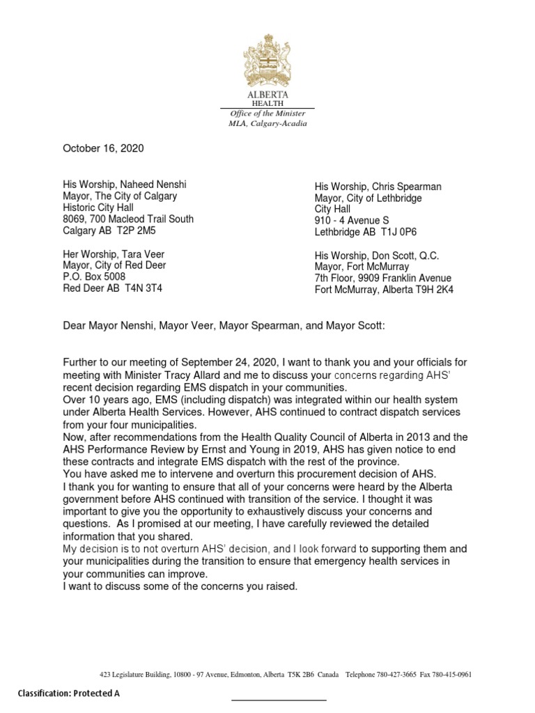 EMS Dispatch Letter | PDF | Emergency Medical Services | Paramedic