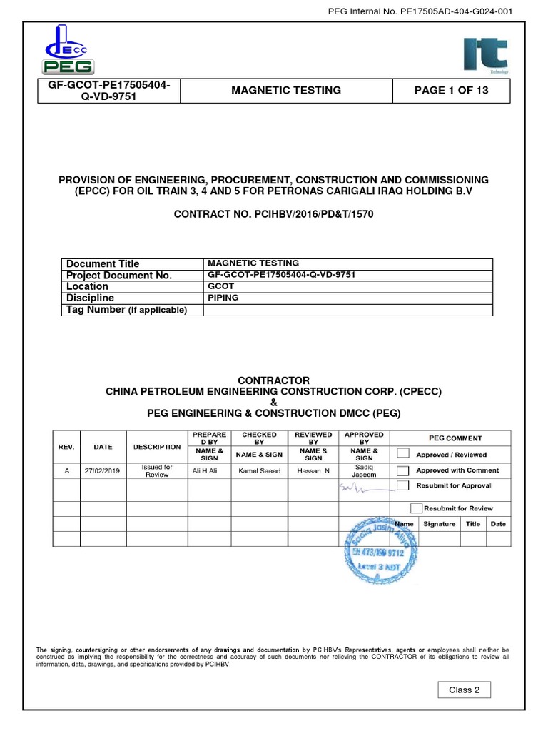 MT Procedure | PDF | Nondestructive Testing | Applied And ...