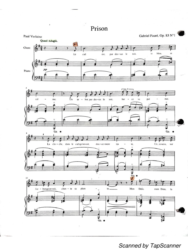 Prison E - Fauré | PDF