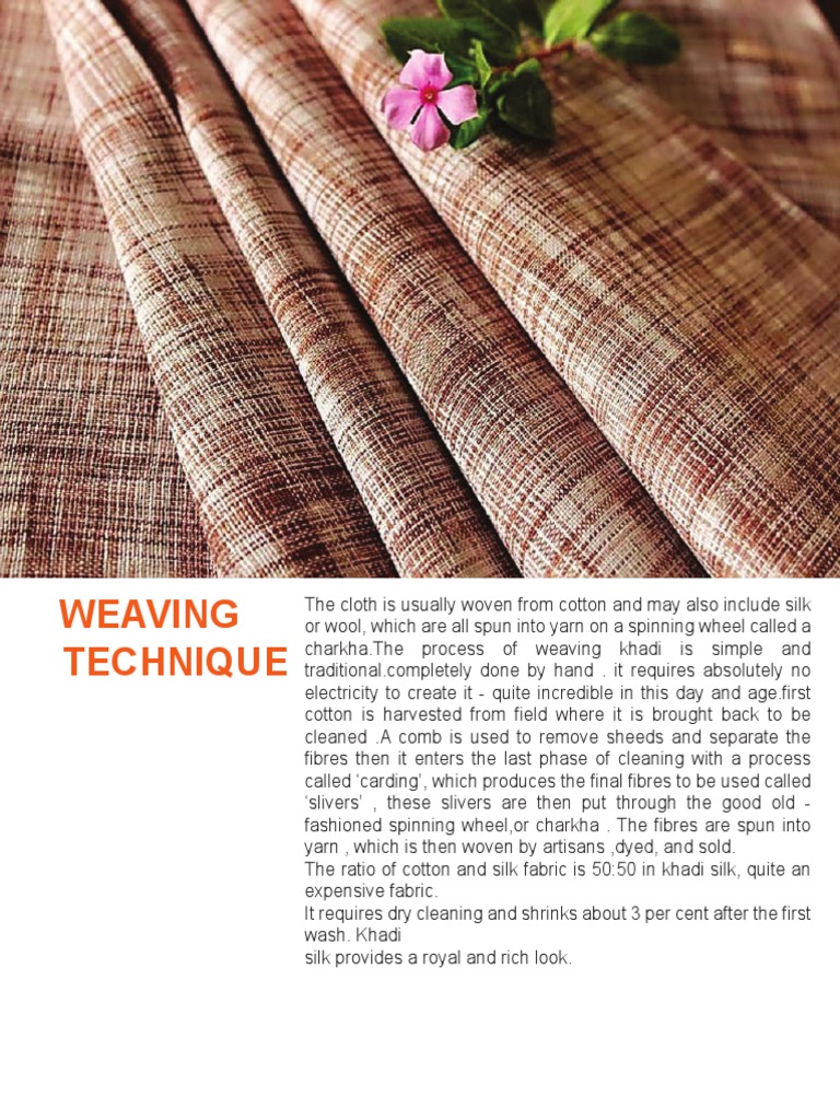 Weave Khadi | PDF | Weaving | Spinning (Textiles)