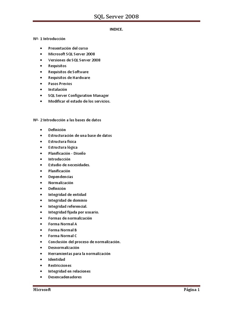 Crear tablas en SQL Server 2008 | PDF | SQL | Servidor SQL de Microsoft