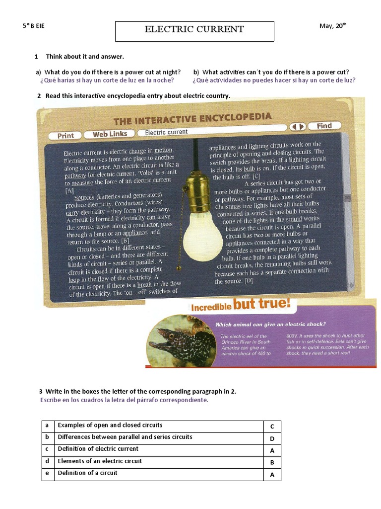 TP Electric Current | PDF | Noun | Electric Current