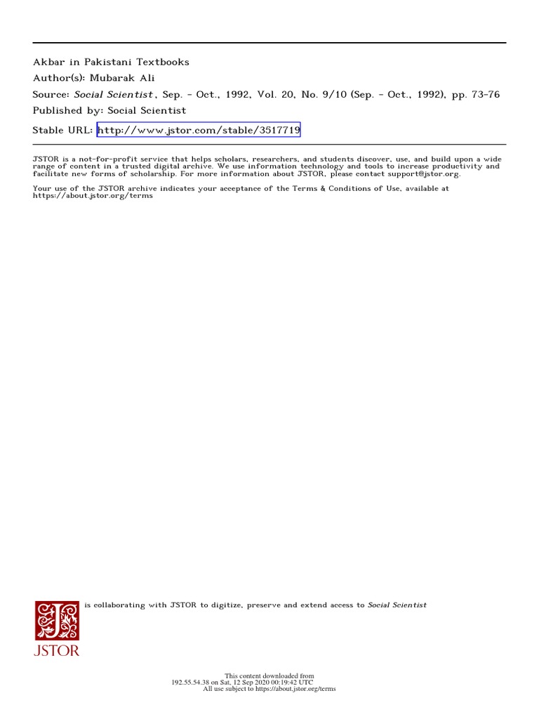 Akbar in Pakistan Textbooks | PDF | Pakistan | Mughal Empire