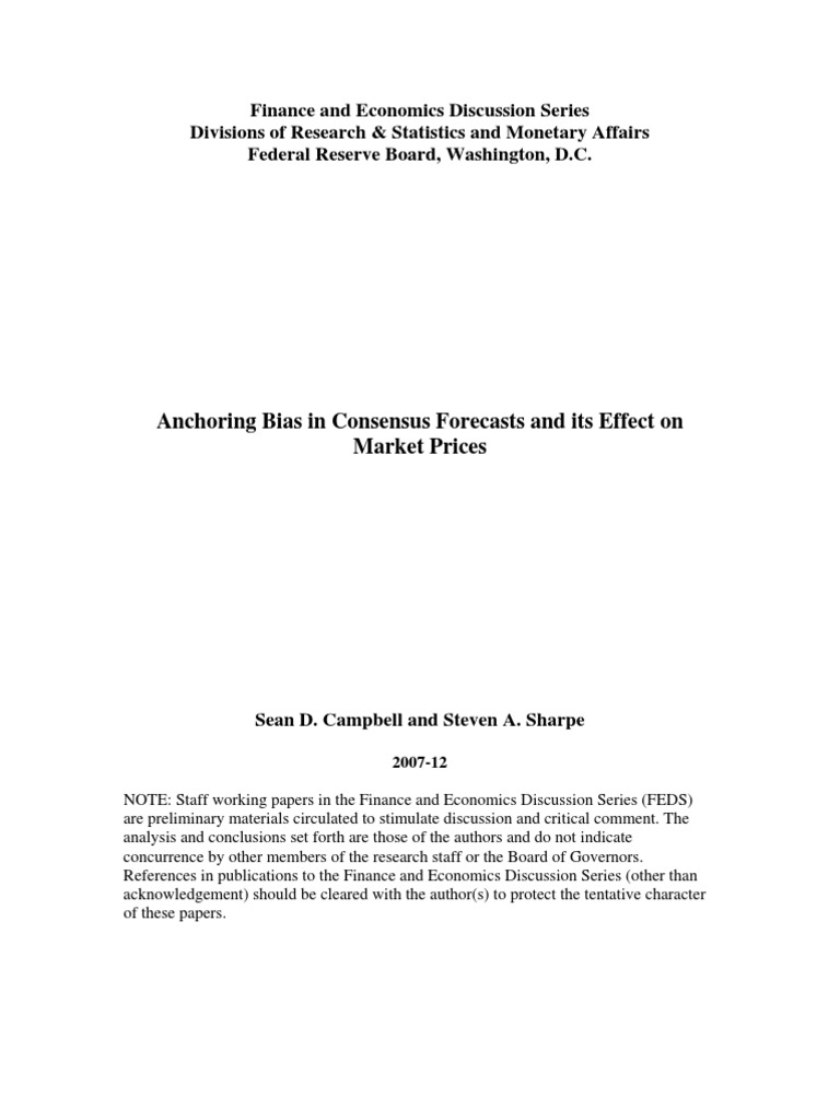 What is an example of the anchoring effect