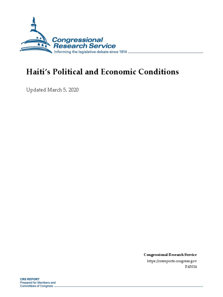 Haiti's Political and Economic Conditions - Federation of American ...