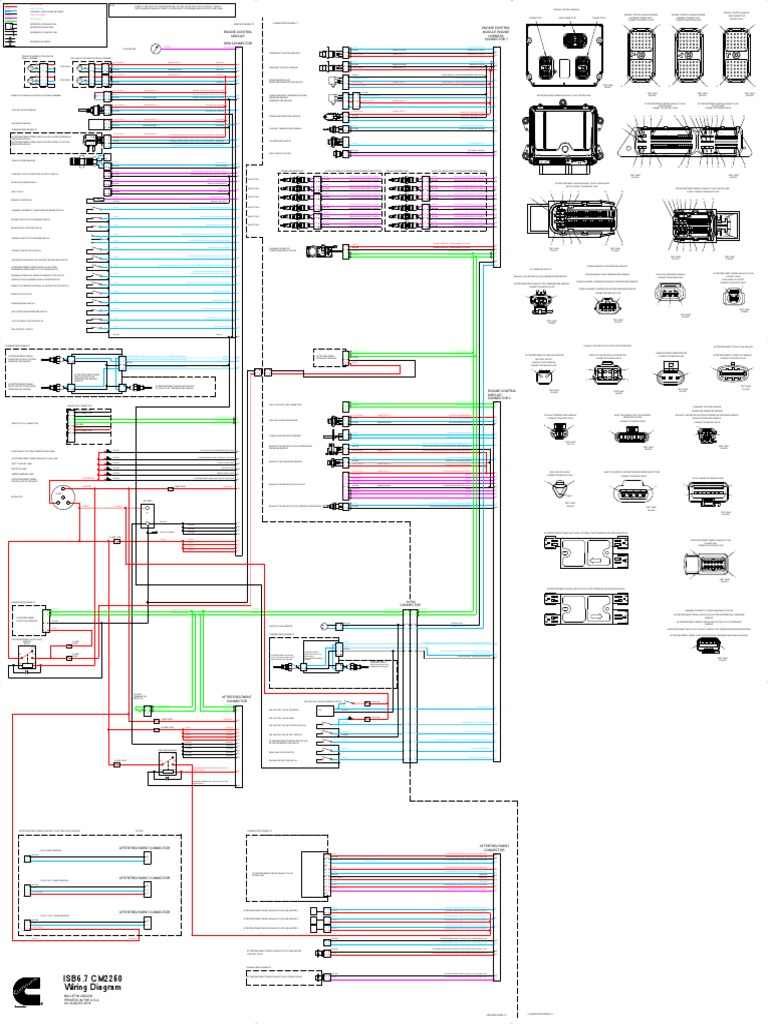 ISB6.7 CM2250 Wiring Diagram: Data Links Green | PDF | Fuel Injection ...