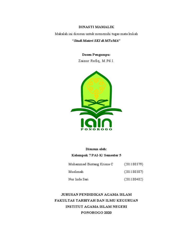 Dinasti Mamalik: Sejarah dan Pemerintahan | PDF