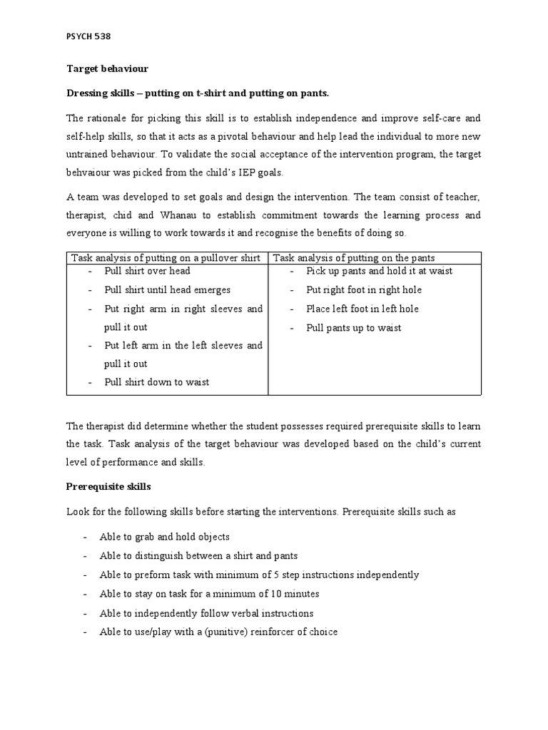 Autism Dressing Skills Guide | PDF | Reinforcement | Accuracy And Precision
