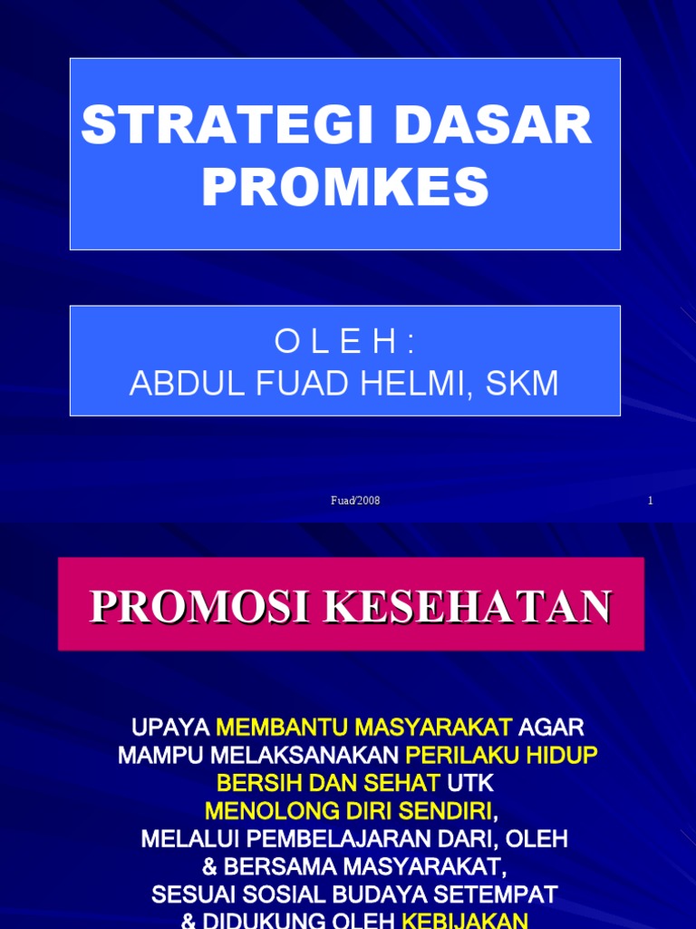 Tiga Strategi Promkes | PDF