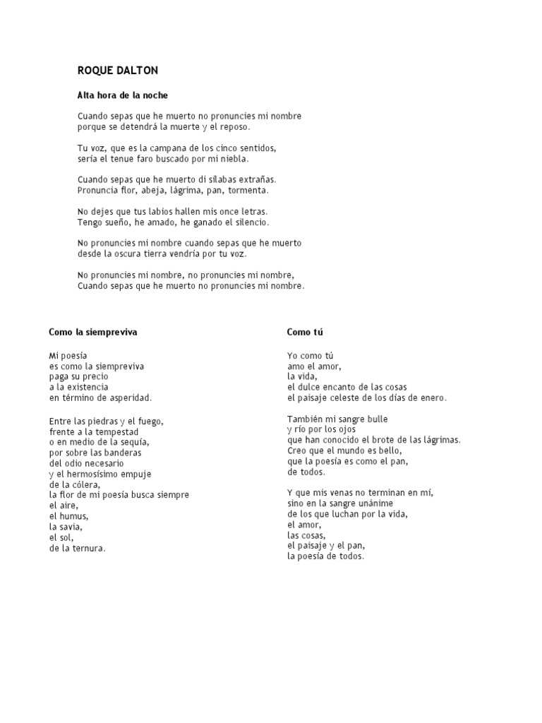 Roque Dalton | PDF | Naturaleza