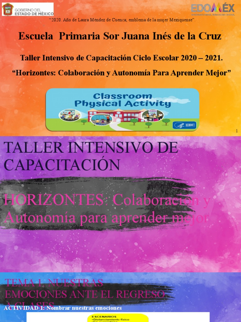 Taller Tema 1. Nuestras Emociones Ante El Regreso A Clases | PDF ...