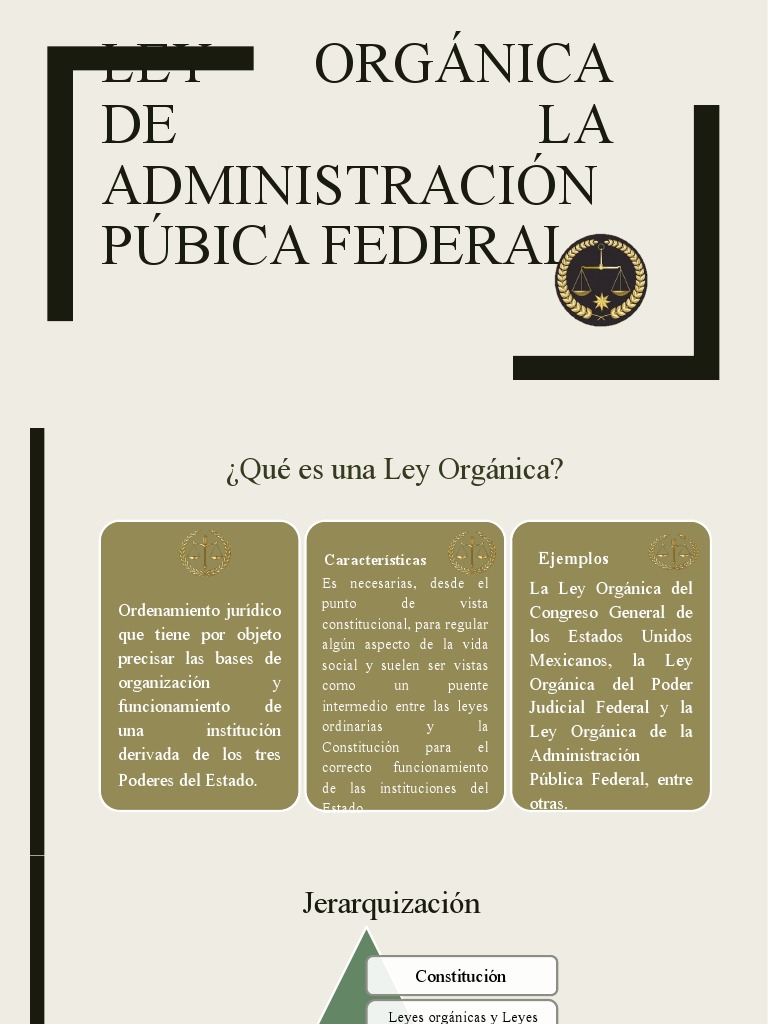 Ley Orgánica De La Administración Púbica Federal Pdf México