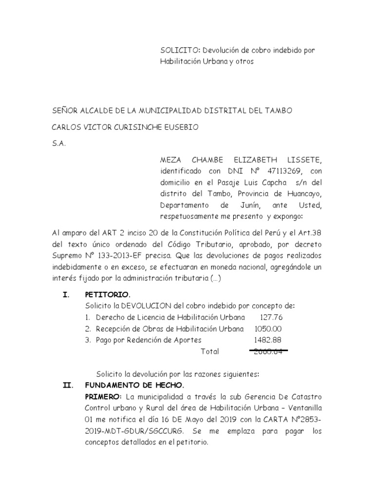 Solicito Devolucion de Dinero DGT | PDF | Gobierno