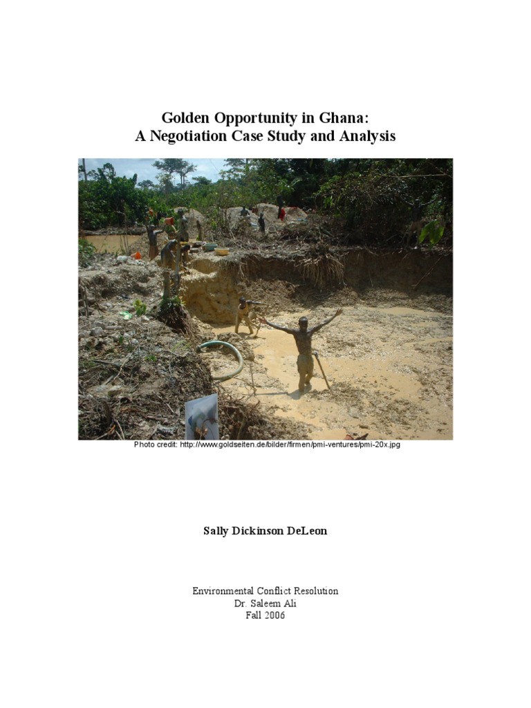 Golden Opportunity in Ghana: A Negotiation Case Study and Analysis ...