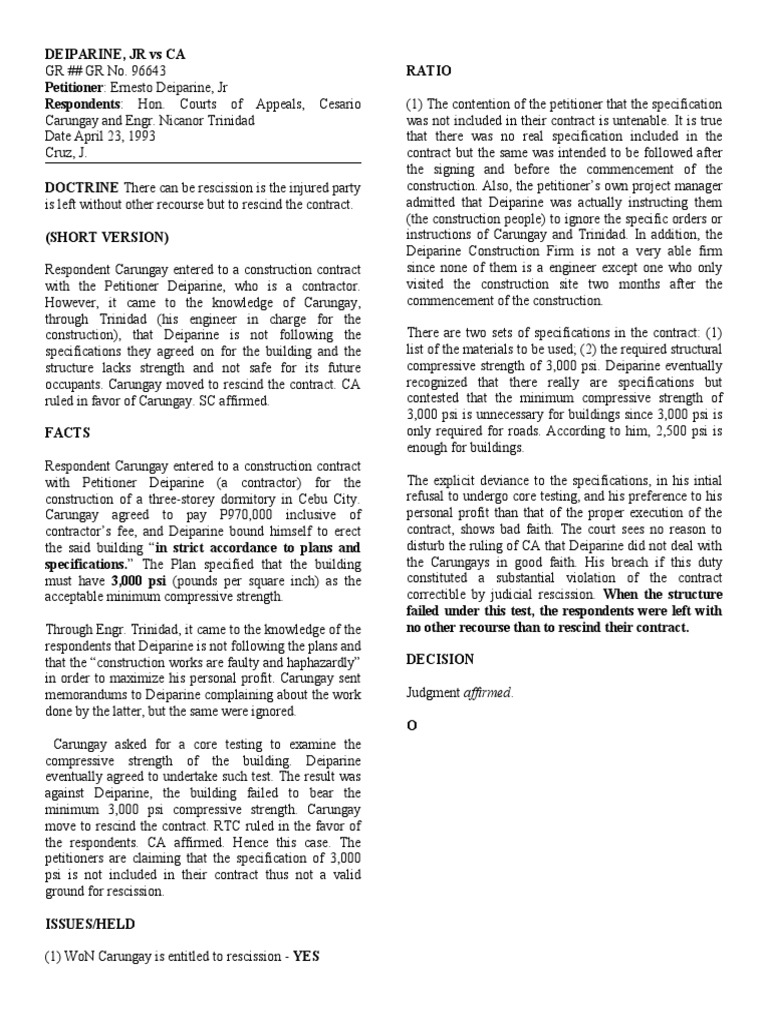 Deiparine V CA | PDF | Private Law | Virtue