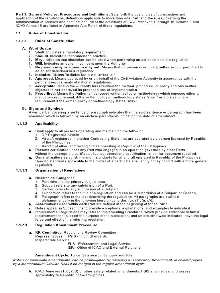 PCAR Part 1: General Policies Overview | PDF | Government | Justice