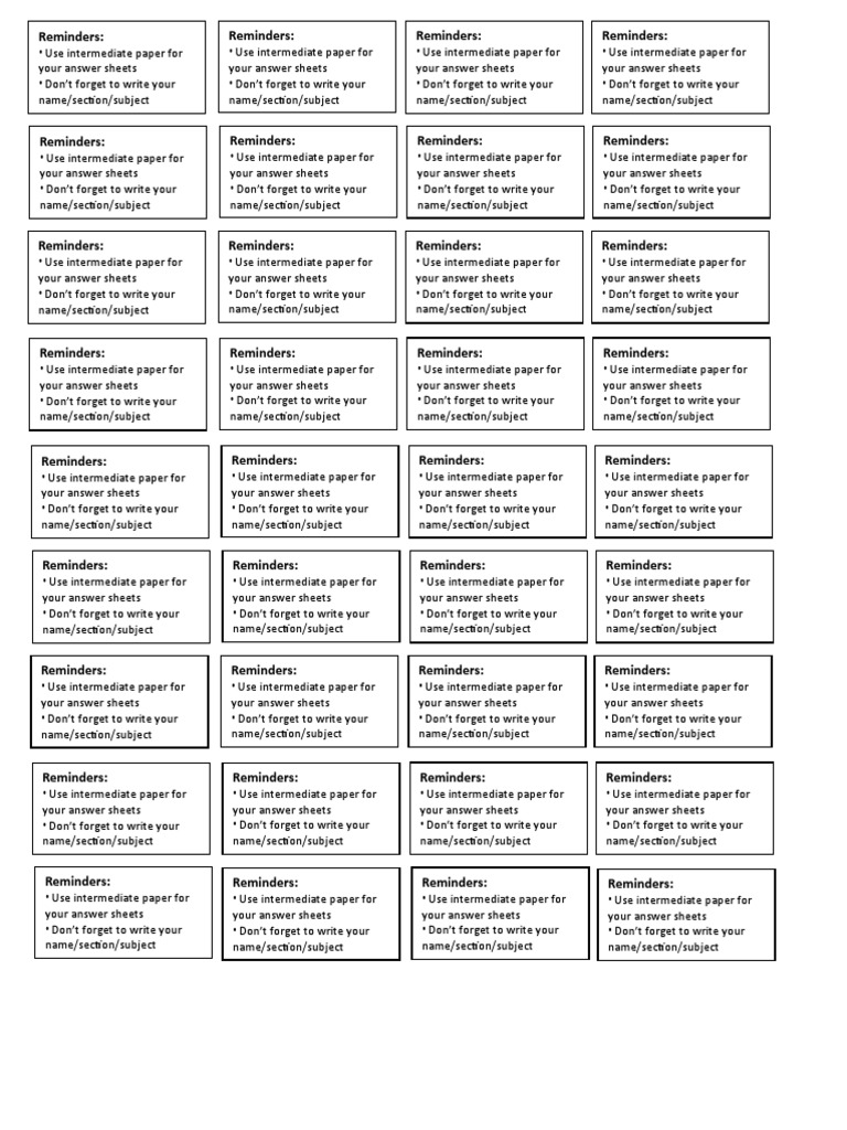 Reminders On How To Answer Modules | PDF