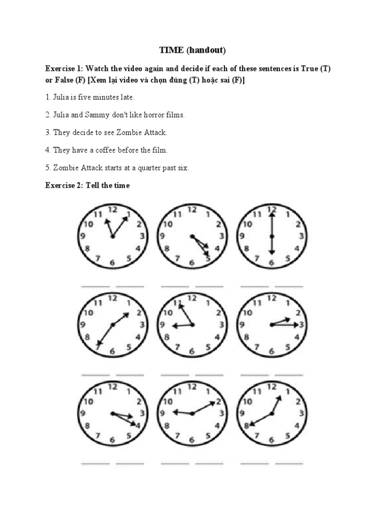 TIME Handout | PDF