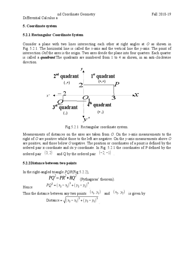 Coordinate System Fall18 | PDF | Cartesian Coordinate System ...