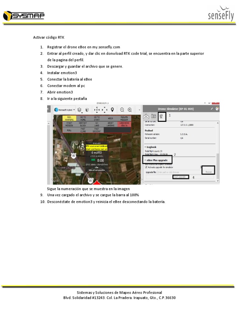 Activar RTK en Ebee Plus | PDF