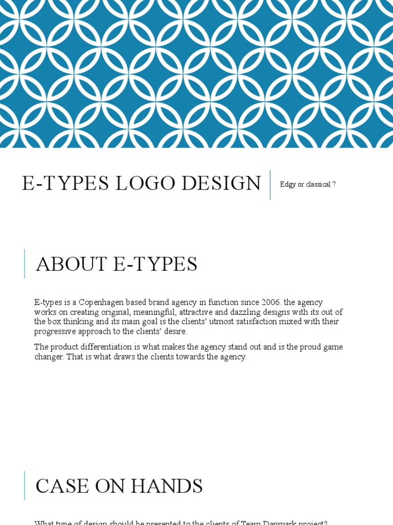 E-Types Logo Design: Edgy or Classical ? | PDF | Organizational Culture ...
