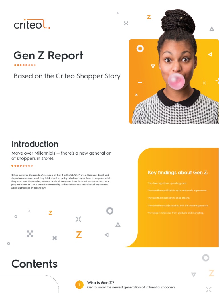 Gen Z Report: Based On The Criteo Shopper Story | PDF | Retail | Online ...