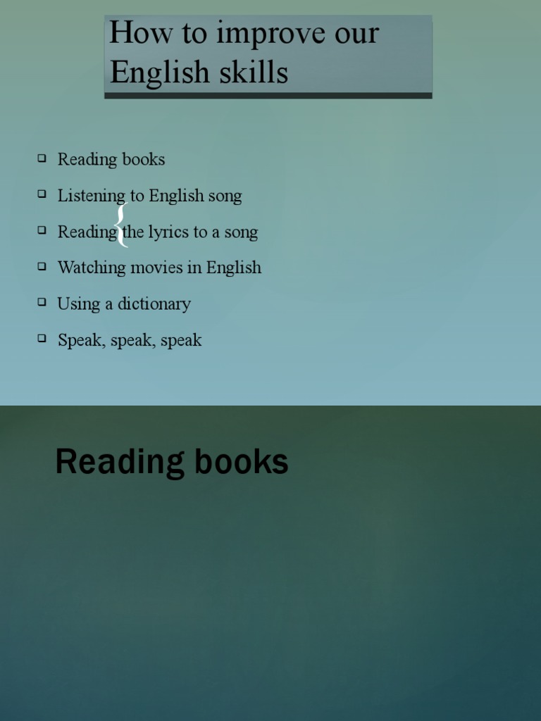 How To Improve Our English Skills | PDF