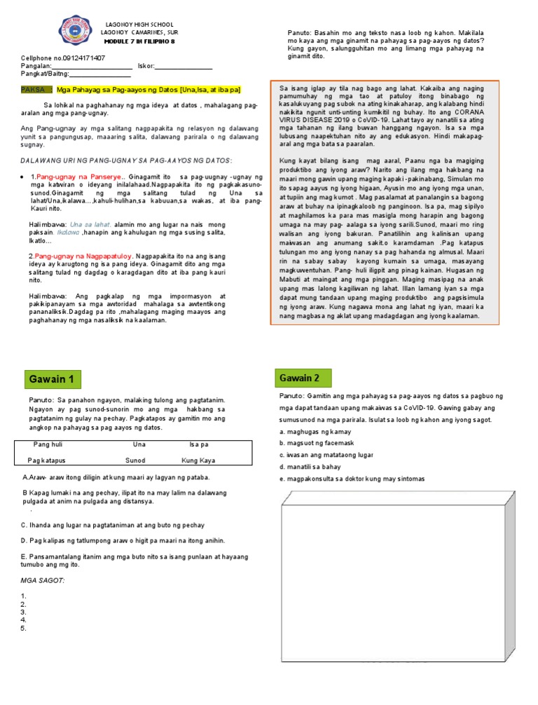 Module 7 Filipino 8 | PDF