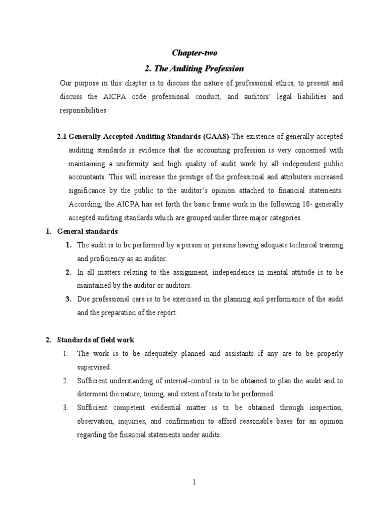 Chapter 2 Auditing PDF | Download Free PDF | Negligence | Audit