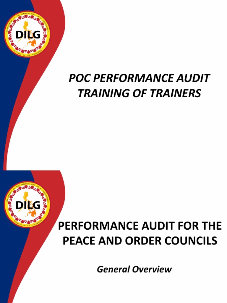 POC PERFORMANCE AUDIT TRAINING | PDF | Government Information | Justice