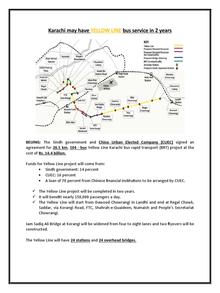 Karachi May Have YELLOW LINE Bus Service in 2 Years | PDF | Business ...