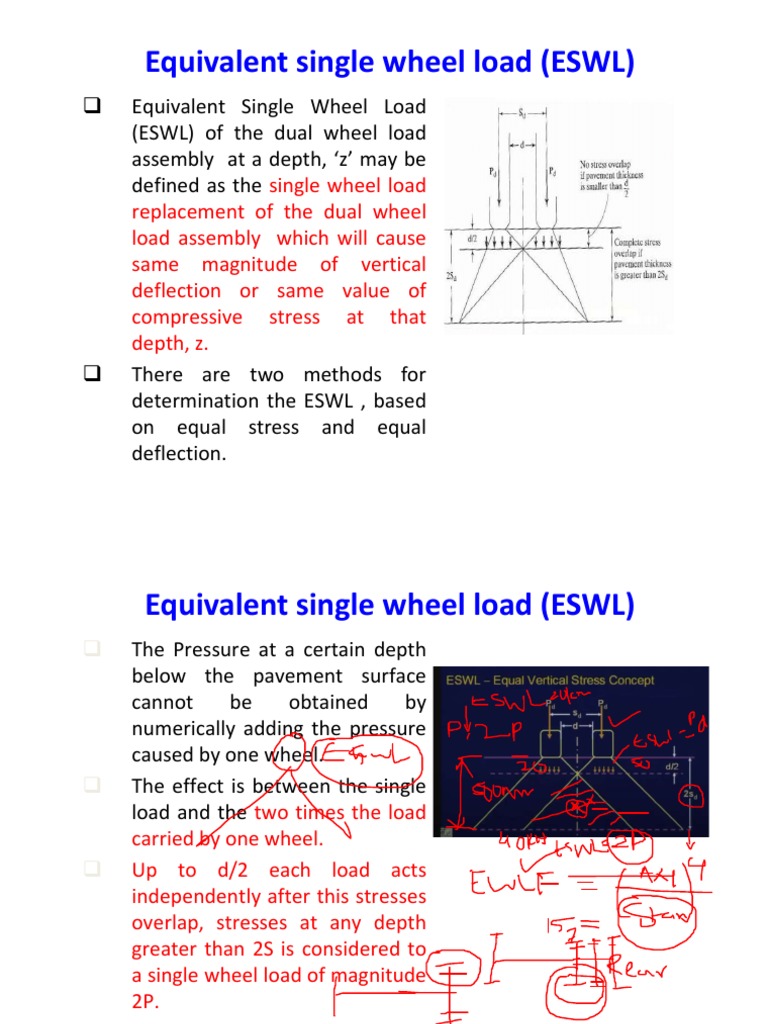 Equivalent Single Wheel Load (ESWL) | PDF