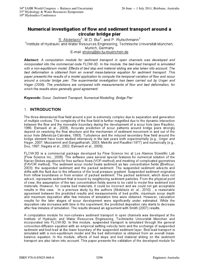 Flow3d Sediment PDF | PDF | Fluid Dynamics | Turbulence