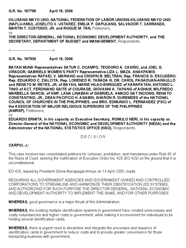 The Supreme Court Rules on the Constitutionality of Executive Order 420 ...